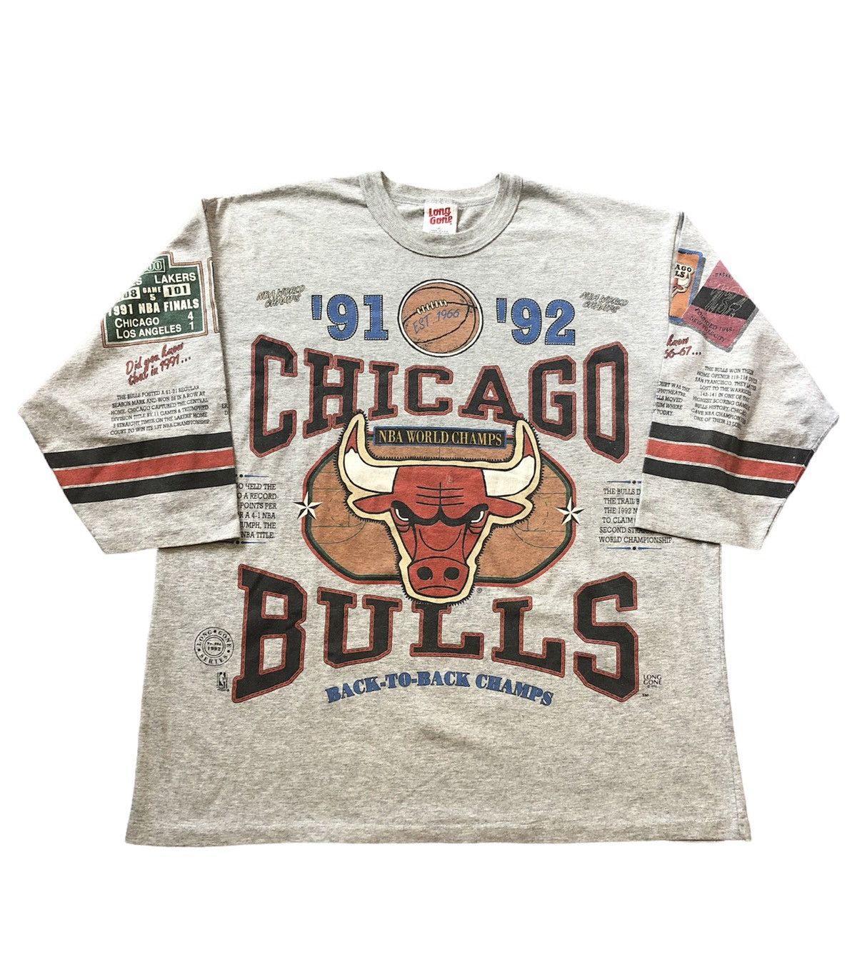 Chicago Bulls × NBA × Vintage Vintage Chicago Bulls Back-To-Back Champs ...