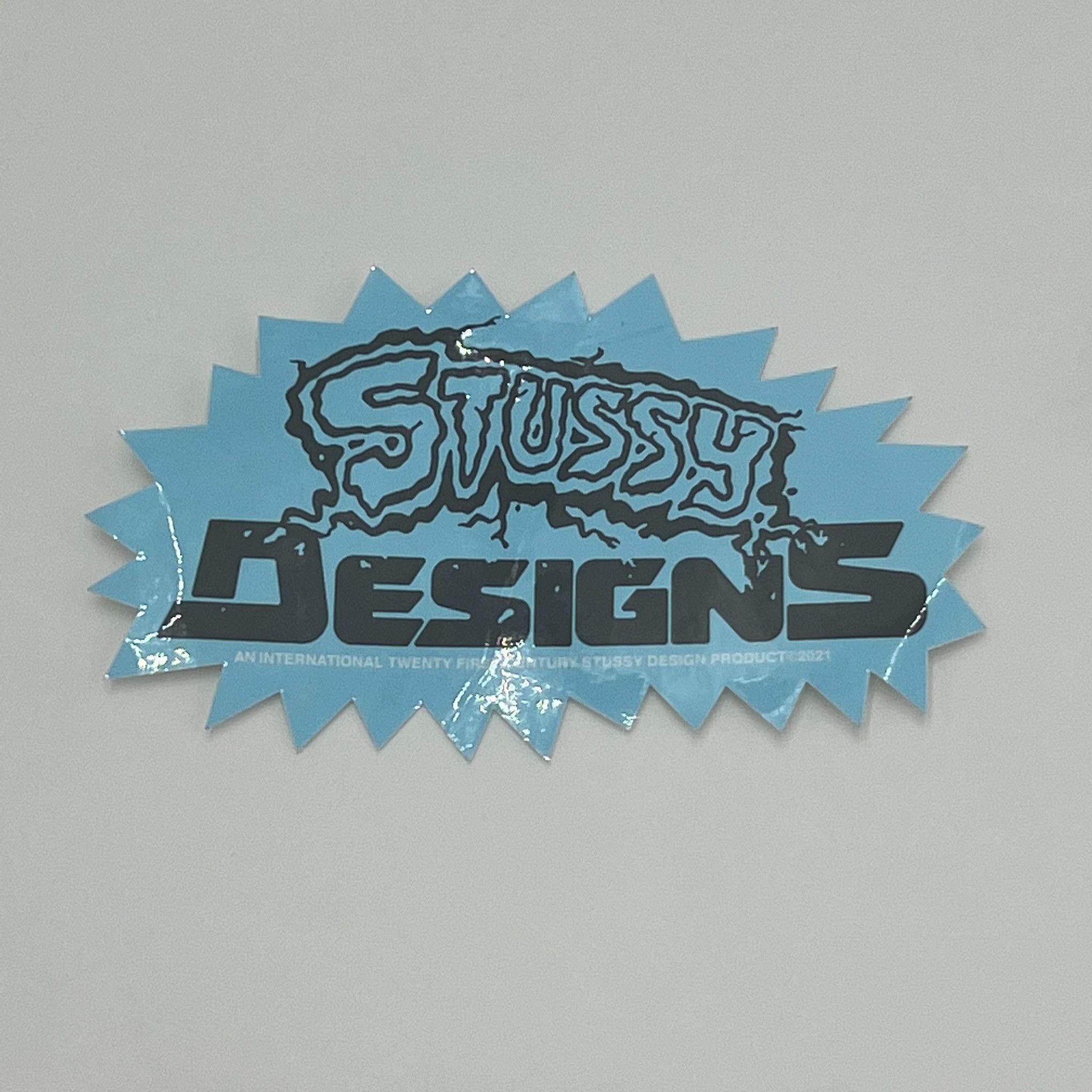 Stussy Stussy Designs Sticker Light Blue | Grailed