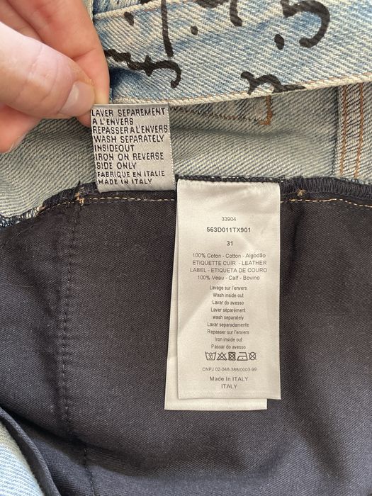 Dior SS15 Handwritten Script Scribble Letter Denim | Grailed