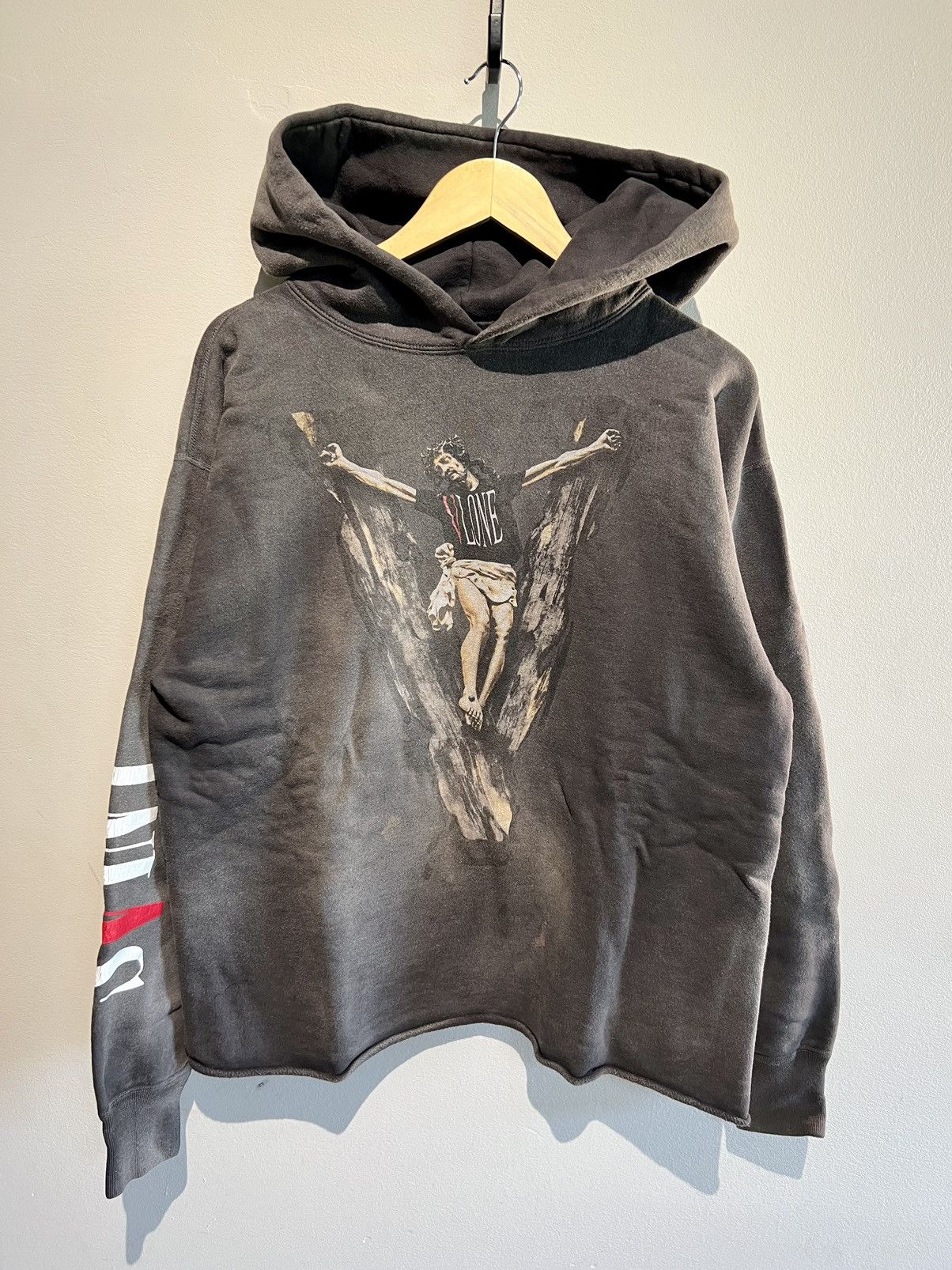 Vlone Saint Michael Vlone Jesus Hoodie Black | Grailed