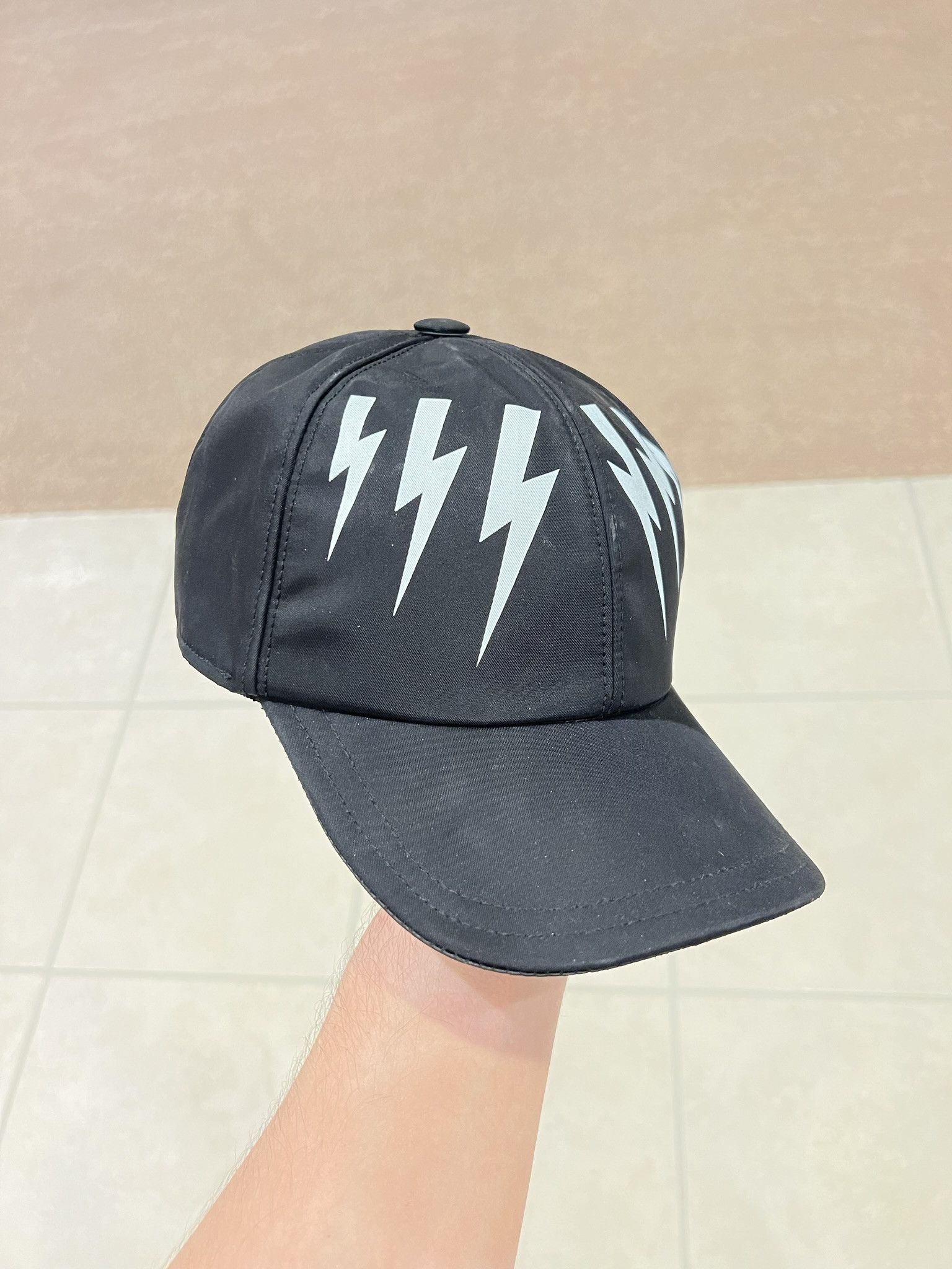 Neil Barrett NEIL BARRETT Lightning Bolt Cap Hat | Grailed