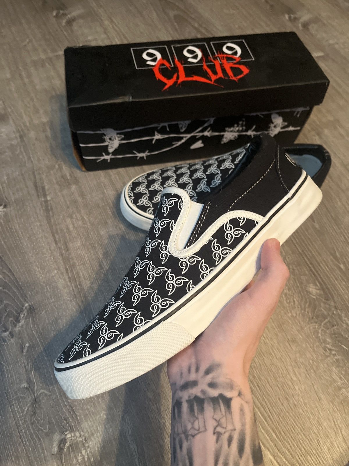 999 Club Juice WRLD 999 No Vanity Slip On Vans | Grailed
