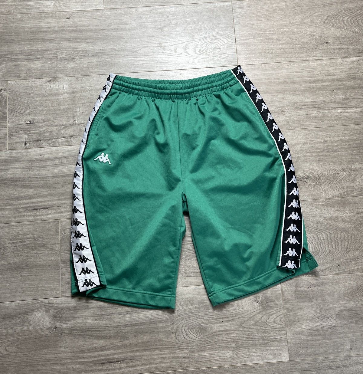 Hype × Kappa × Streetwear Kappa Logo Tapered Sweat Shorts Mens XL Green ...