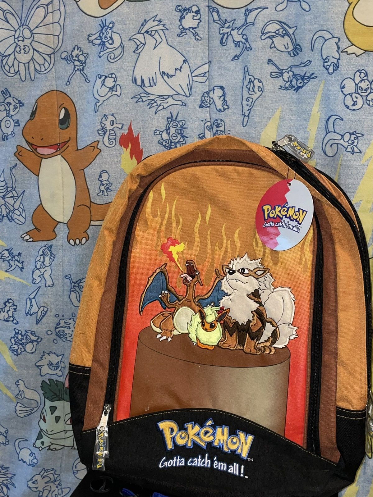 Nintendo × Pokemon × Vintage NWT 2000 Fire Pokémon Backpack Charizard ...