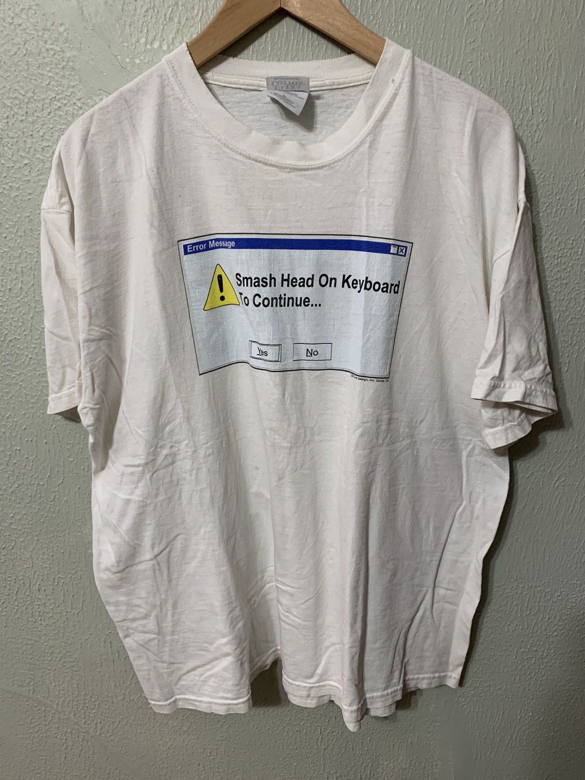 Streetwear × Vintage Vintage Smash Head on Keyboard to Proceed Tee ...