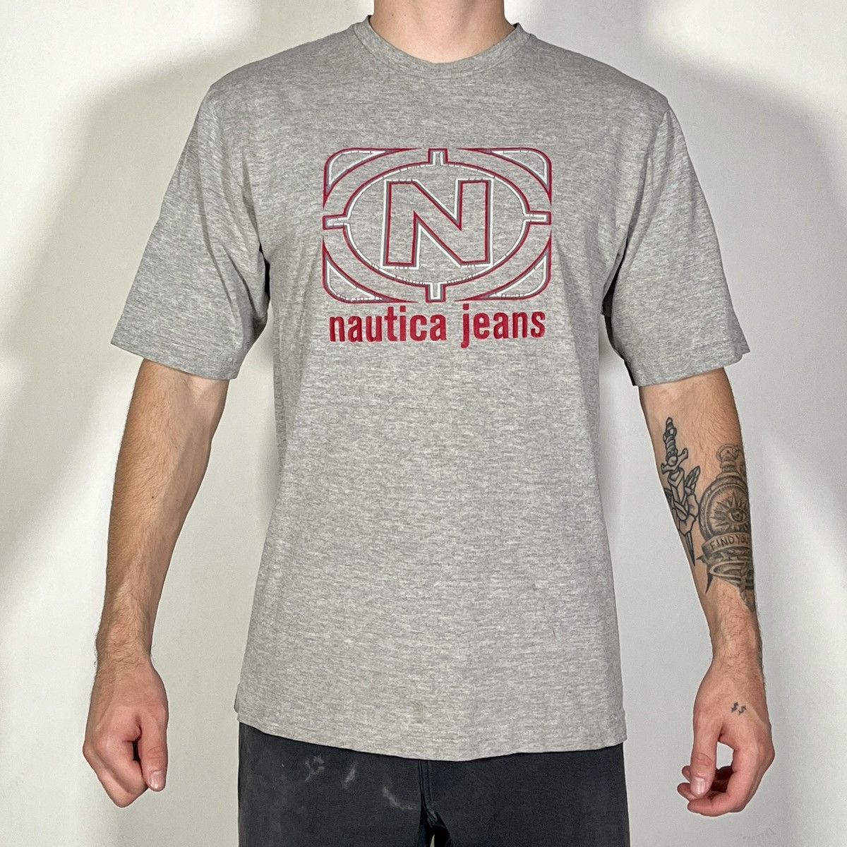 Nautica × Streetwear × Vintage Vintage 1990s Grey/Red Nautica Jeans ...