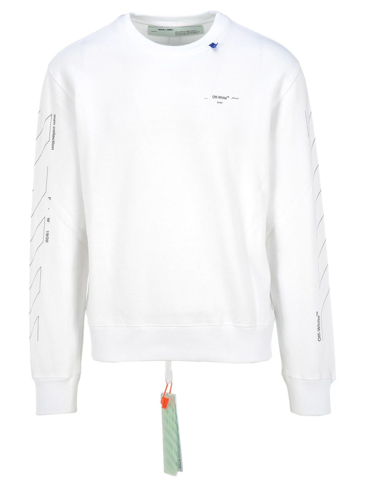 Off-White Off White Diag Unfinished 3M Sweatshirt | Grailed