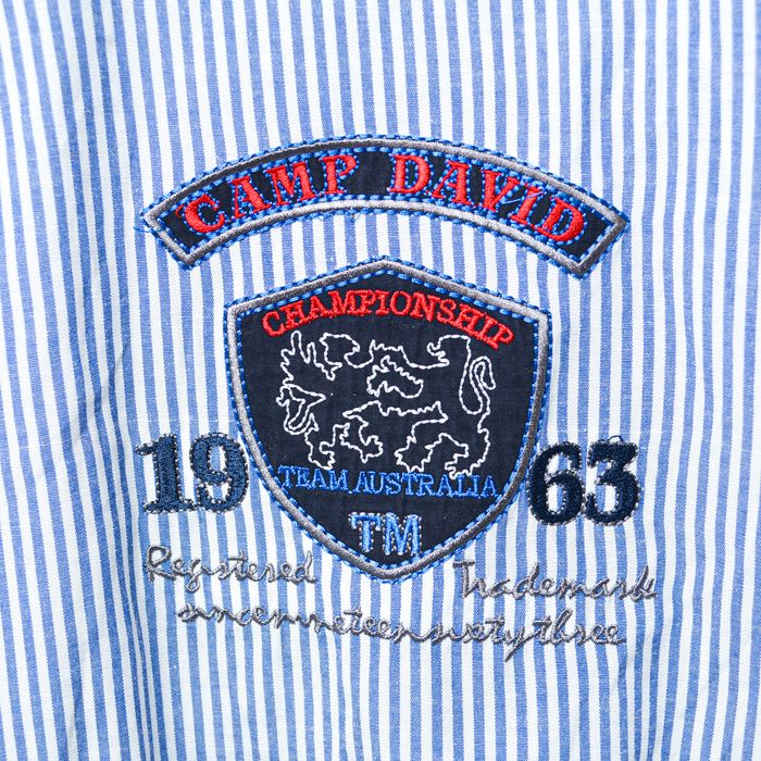 Camp David CAMP DAVID Premium Short Sleeve Shirt Striped Embroidery ...