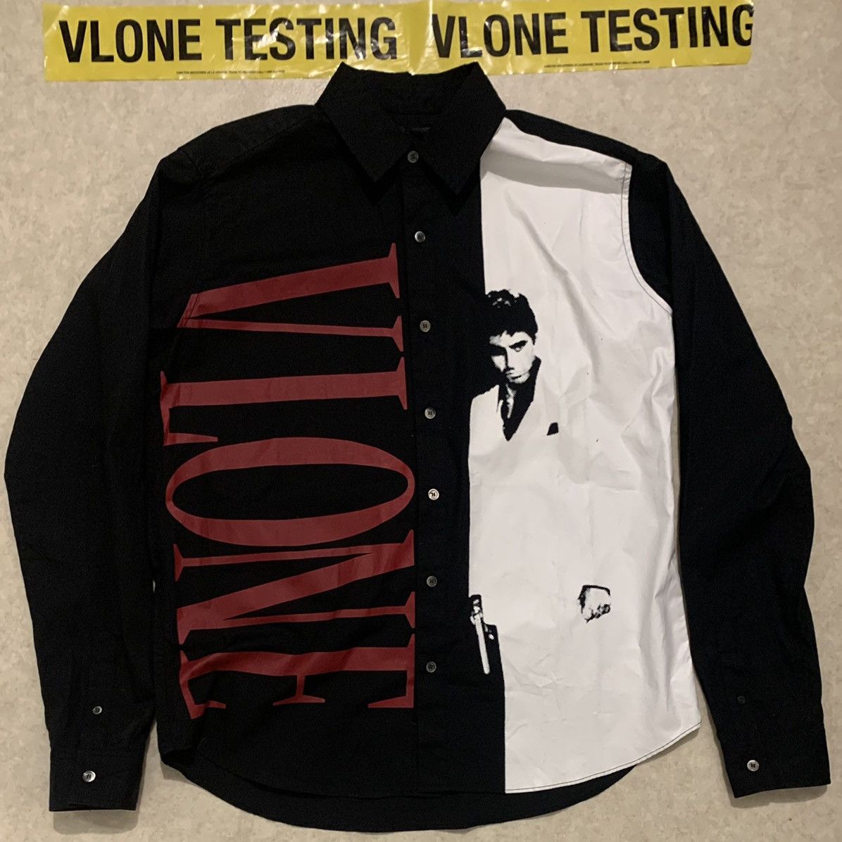 Vlone Vlone Scarface Button Up Shirt | Grailed