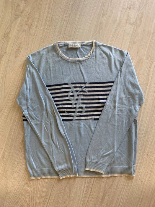 Yves Saint Laurent Yves Saint Laurent Big Logo Vintage Cotton Sweater ...