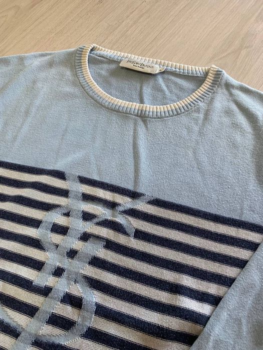 Yves Saint Laurent Yves Saint Laurent Big Logo Vintage Cotton Sweater ...