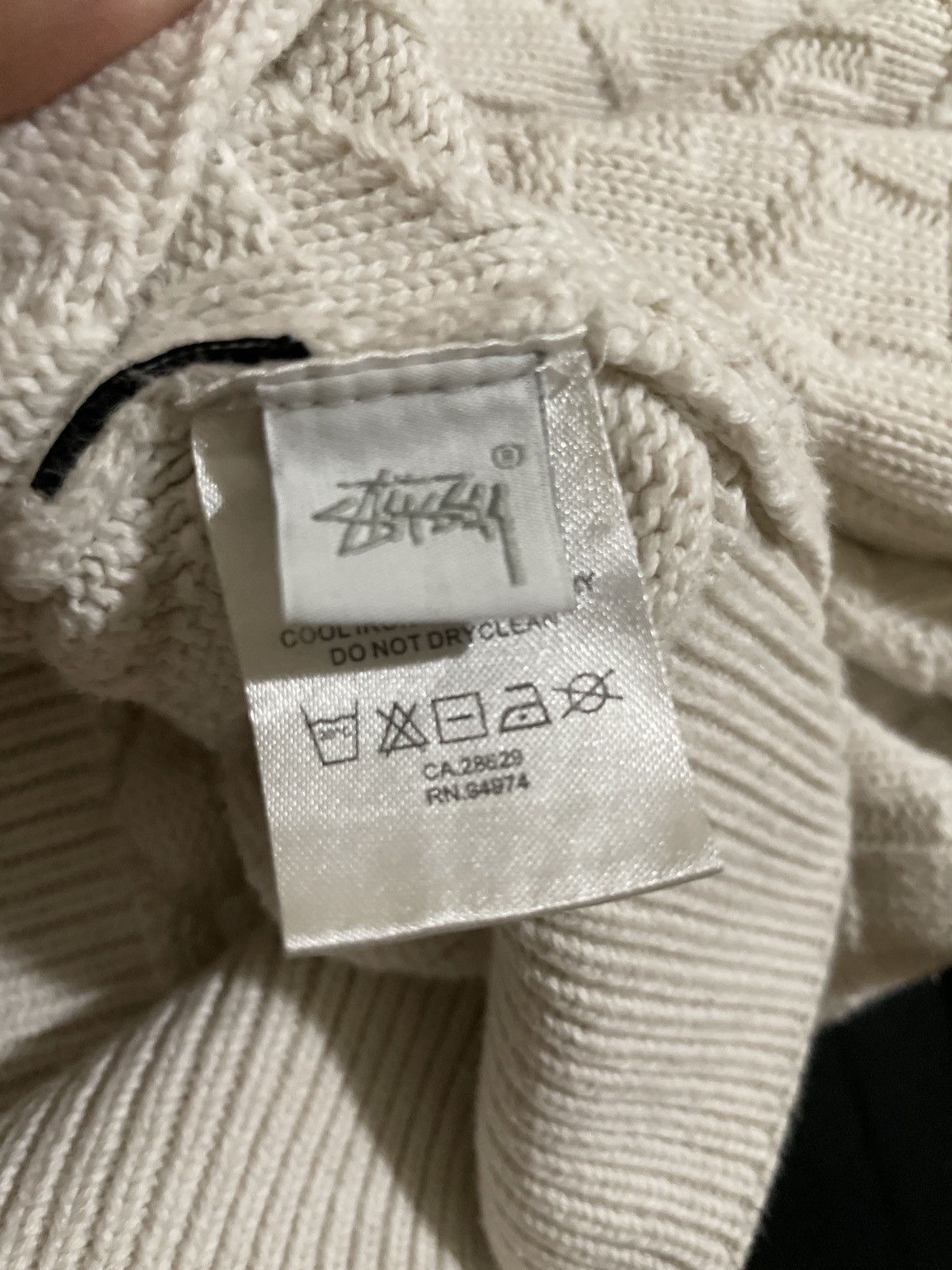 Stussy Stussy “S” Cable knit sweater | Grailed