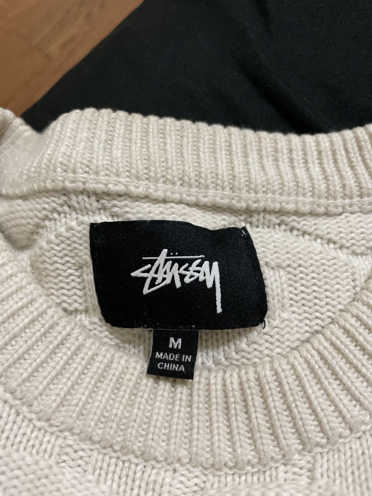 Stussy Stussy “S” Cable knit sweater | Grailed