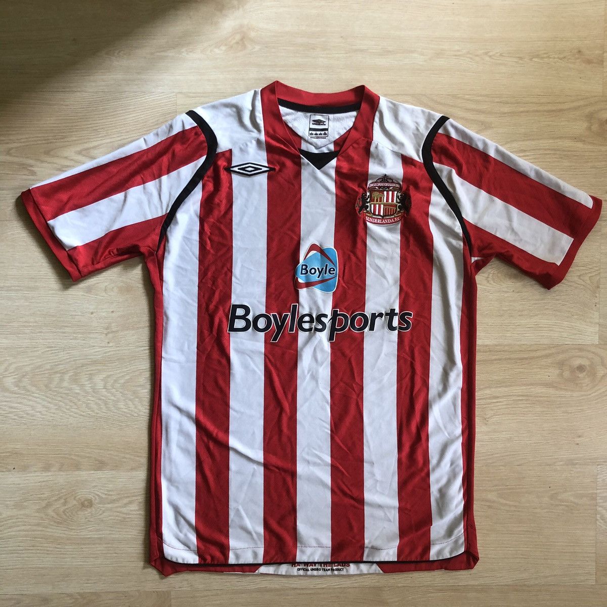 Soccer Jersey × Sunderland × Umbro SUNDERLAND UMBRO 2008/2009 FOOTBALL ...