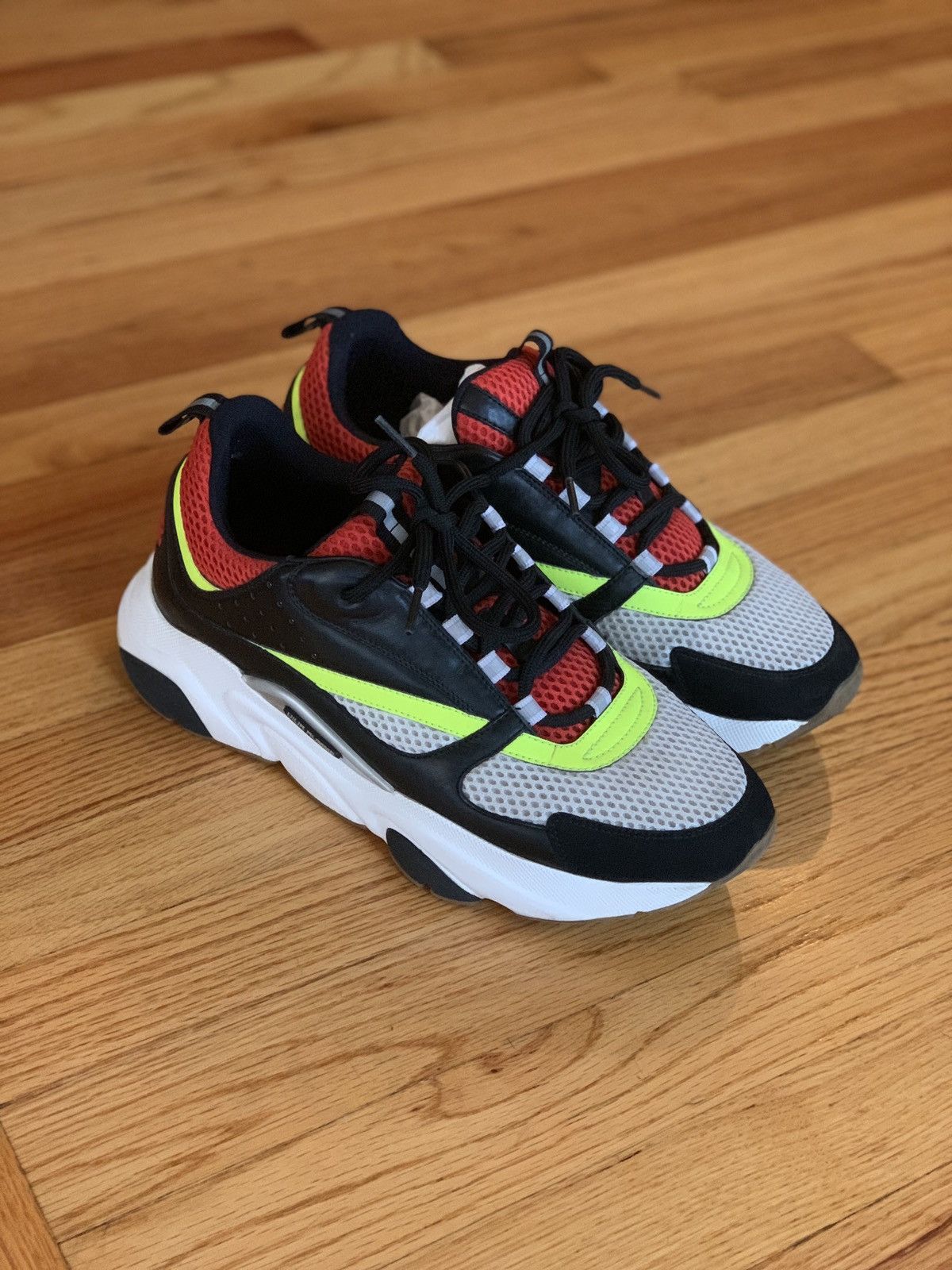 Dior Black White Red B22 Runner Sneakers | Grailed