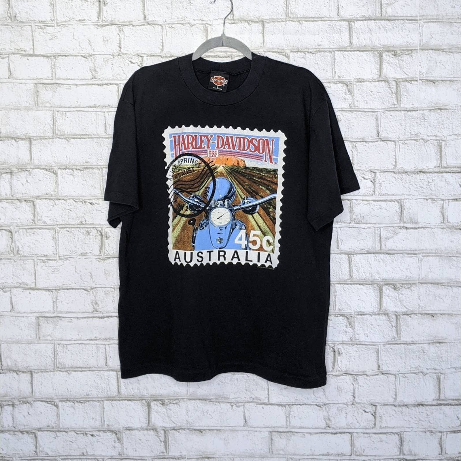 Harley Davidson Vtg Harley Davidson Australia Single Stitch Stamp ...