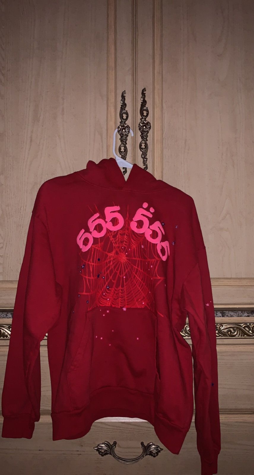 Spider Worldwide Sp5der Worldwide Red 555 hoodie | Grailed