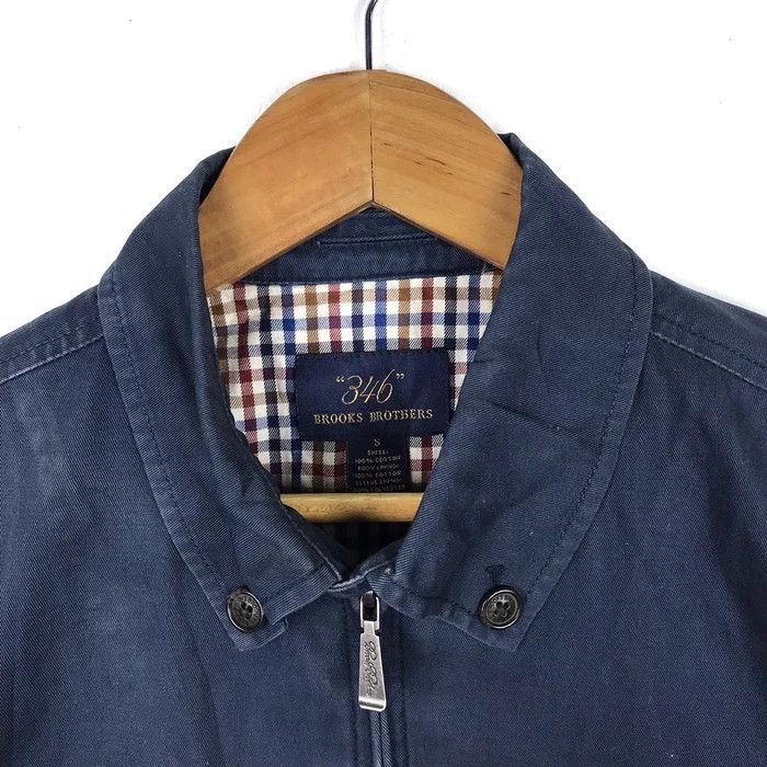 Brooks Brothers 346 BROOKS BROTHERS Harrington Full Zipper Blue Jacket ...