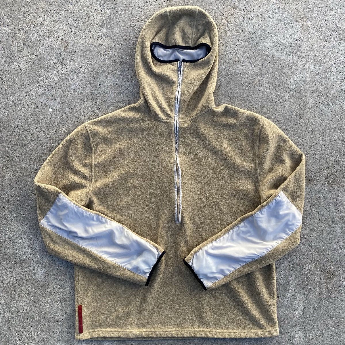 Prada Prada Sport AW99 ‘Ninja’ Balaclava Fleece Pullover - Khaki | Grailed