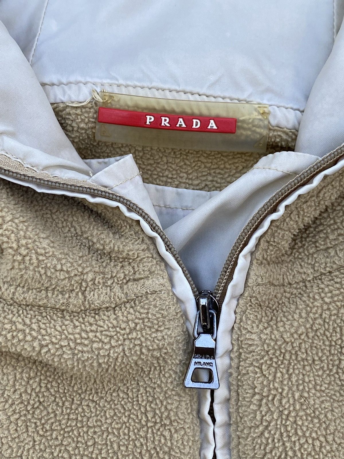 Prada Prada Sport AW99 ‘Ninja’ Balaclava Fleece Pullover - Khaki | Grailed