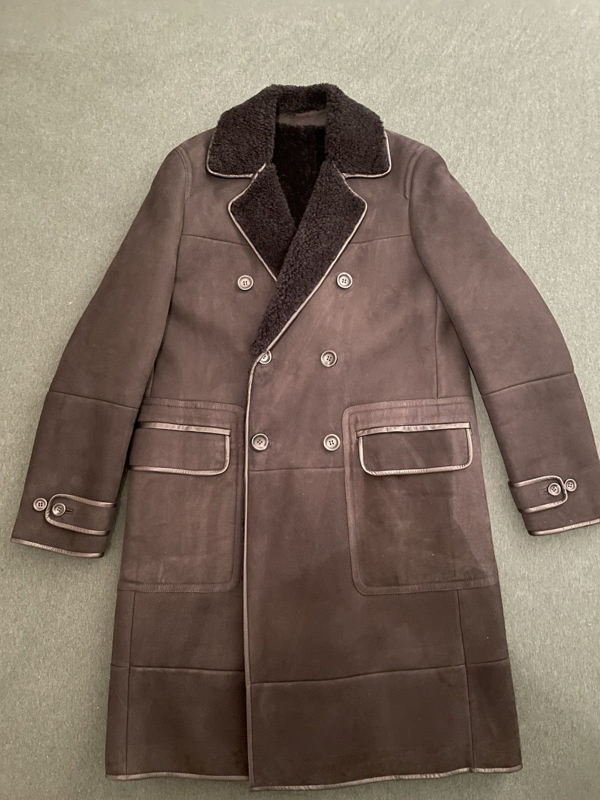 Bally Shearling coat, Black | Grailed