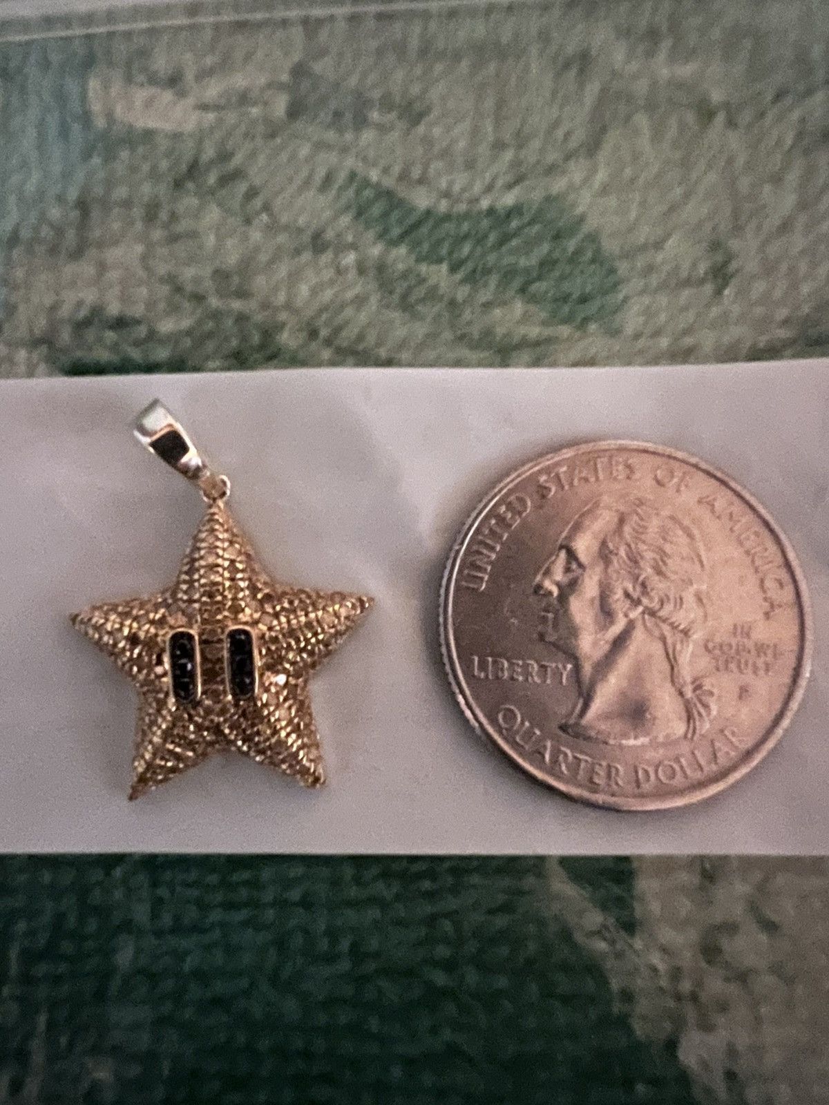 Nintendo 10K Super Mario Bros. Diamond Star Pendant | Grailed