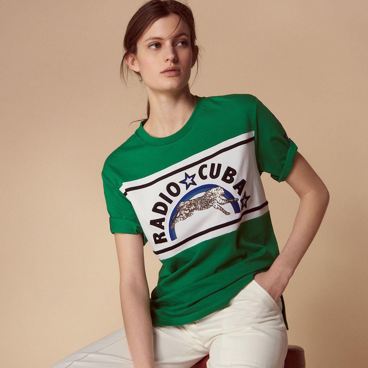 Sandro × Streetwear Sandro Radio Cuba Tees Woman T-shirt | Grailed