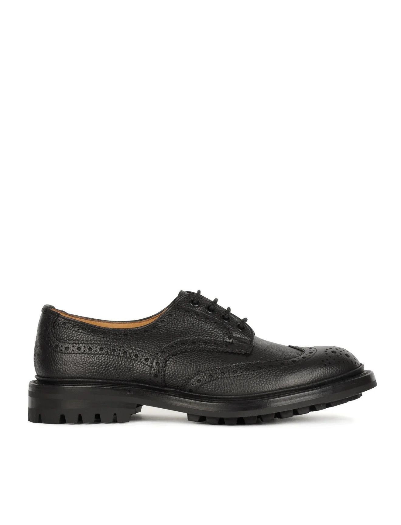 Trickers Trickers Ilkley Brogues - Black Scotch Grain Calf Leather ...