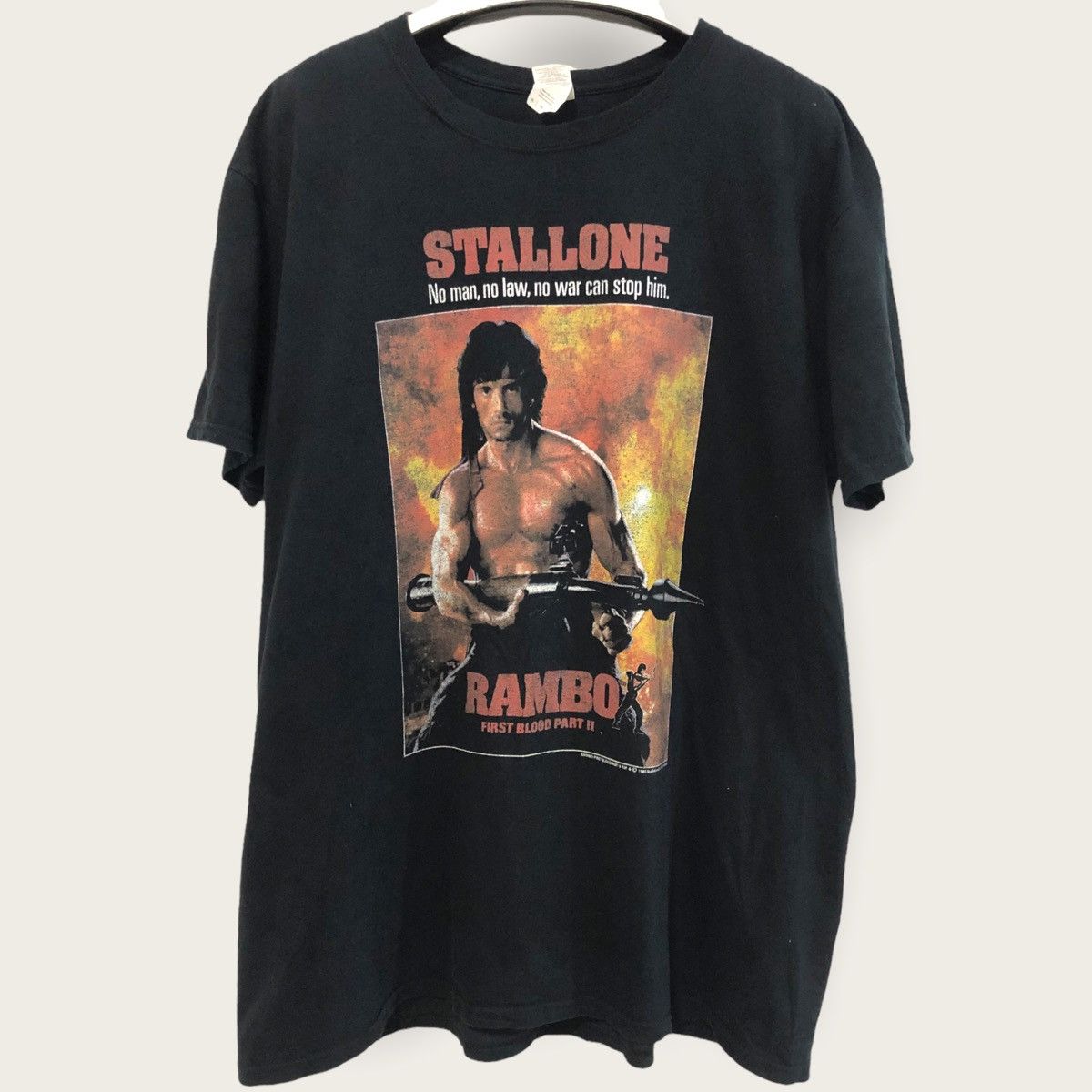 Movie × Vintage Vintage 1985 Stallone Rambo First Blood tee | Grailed