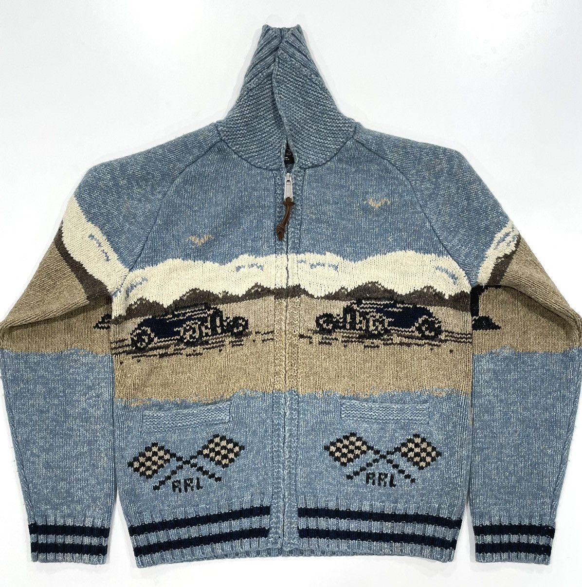 RRL Ralph Lauren RRL Ralph Lauren Salt Flats Intarsia Knit Shawl ...