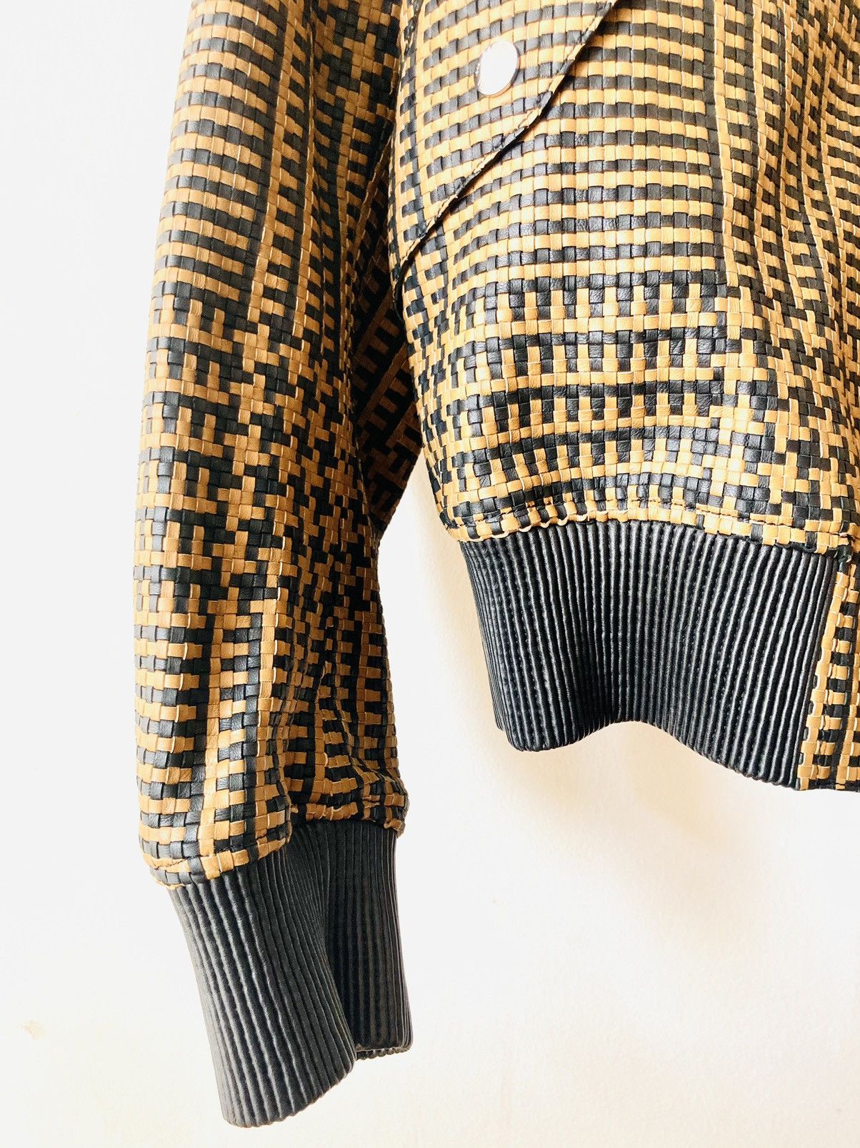 Berluti Berluti Black Leather Weaving Jacket | Grailed