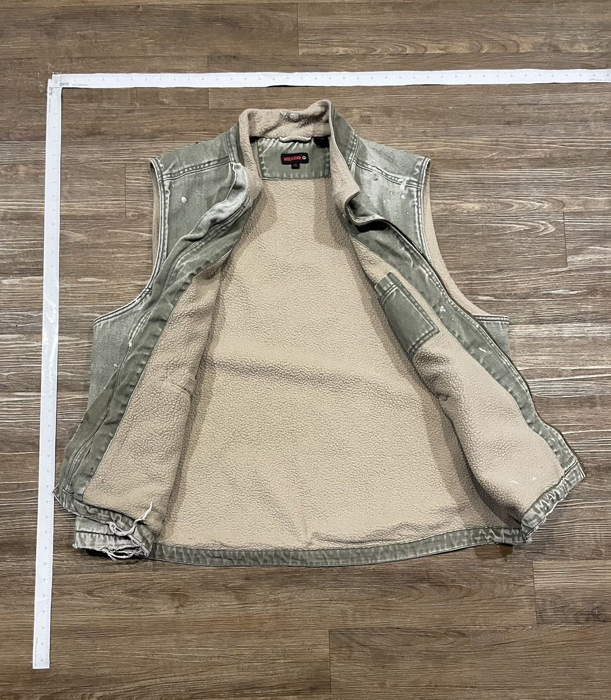 Vintage × Wolverine Men’s Wolverine “Thrashed” Sherpa Vest (Sz. XXL ...