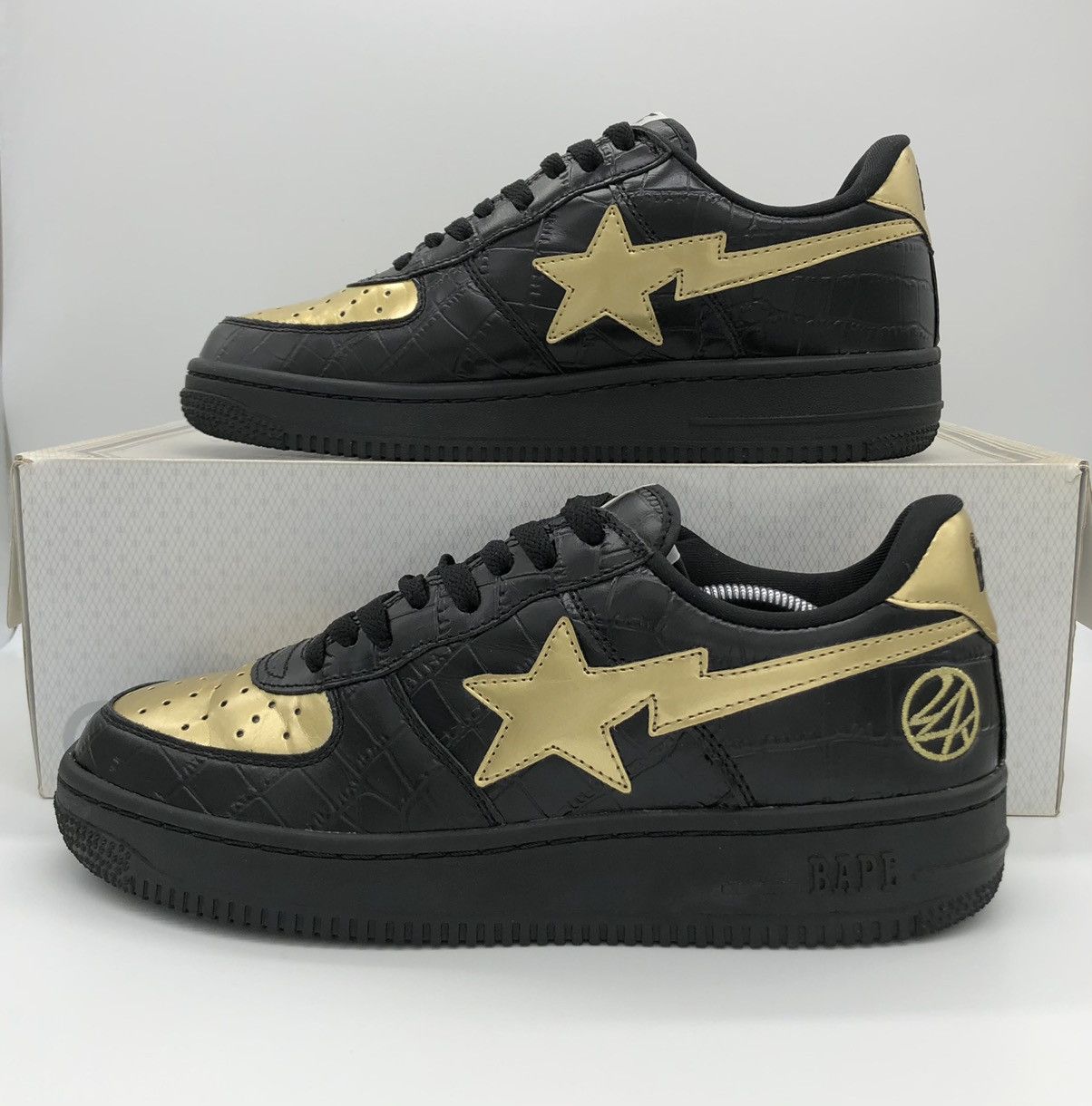 Bape Rare 24k Bapesta | Grailed