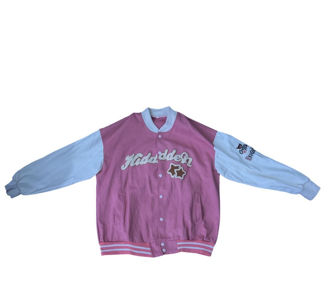 Japanese Brand × Vintage Pink Varsity bomber jacket | Grailed