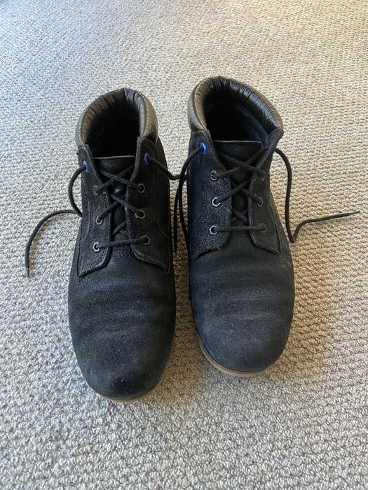 Timberland Stussy x Timberland x Vibram Black Leather Suede Boots | Grailed