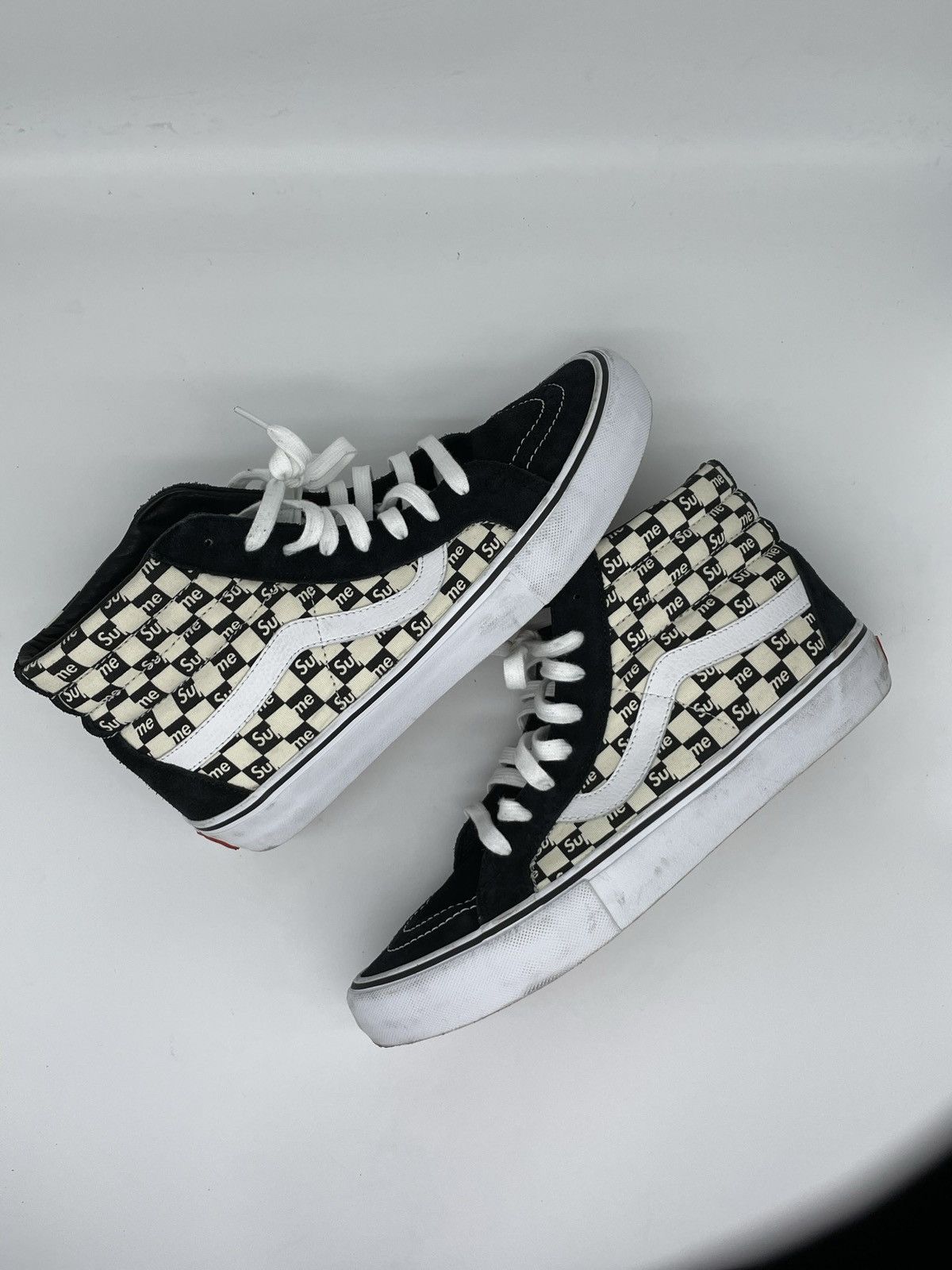 Supreme × Vans Supreme x Vans Sk8-Hi Checkered Logo | Grailed