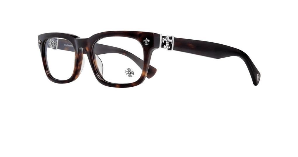 Chrome Hearts GITTIN ANY?-Glasses Brown Turtoise, Clear Lenses | Grailed