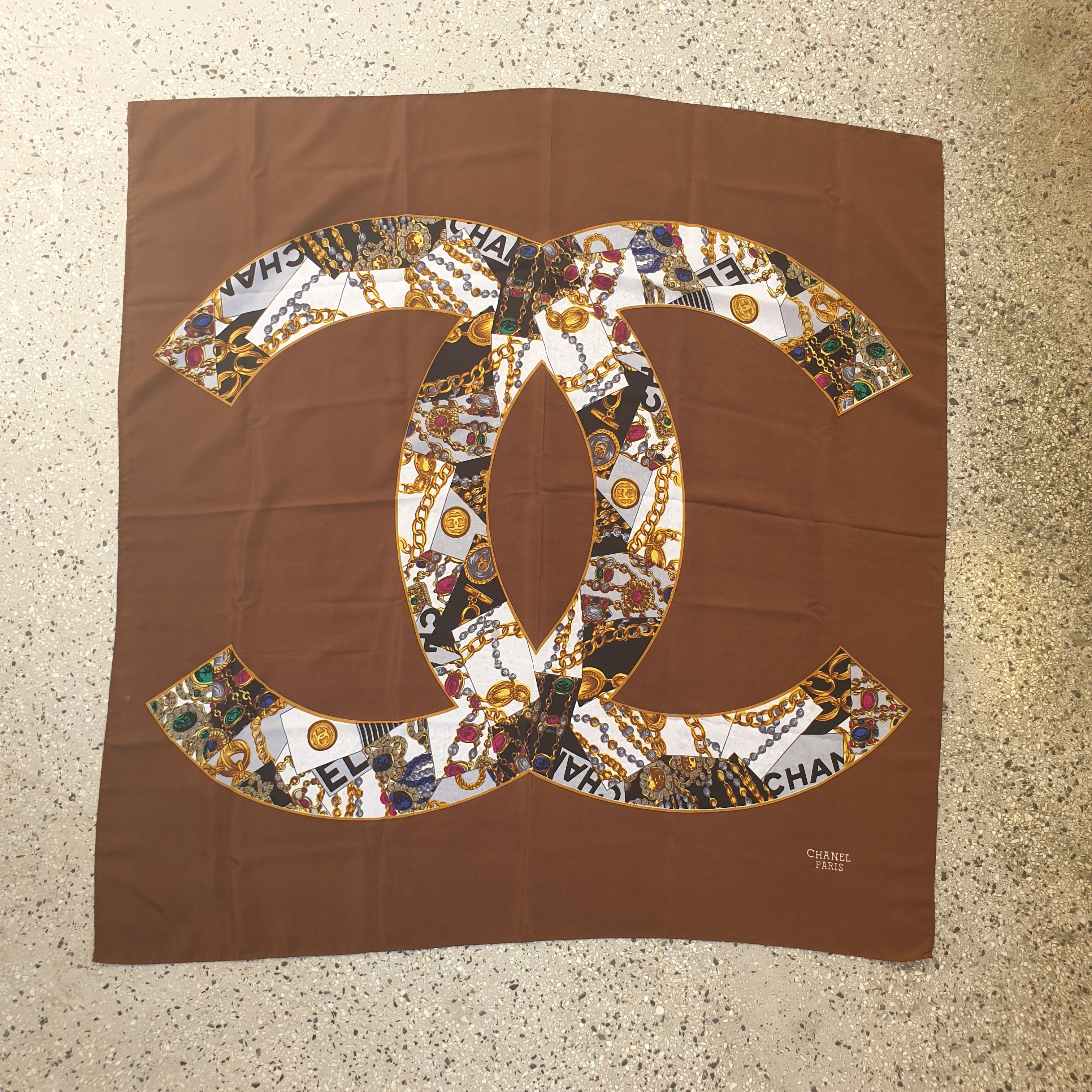 Chanel × Vintage Vintage Chanel Scarf in Brown | Grailed