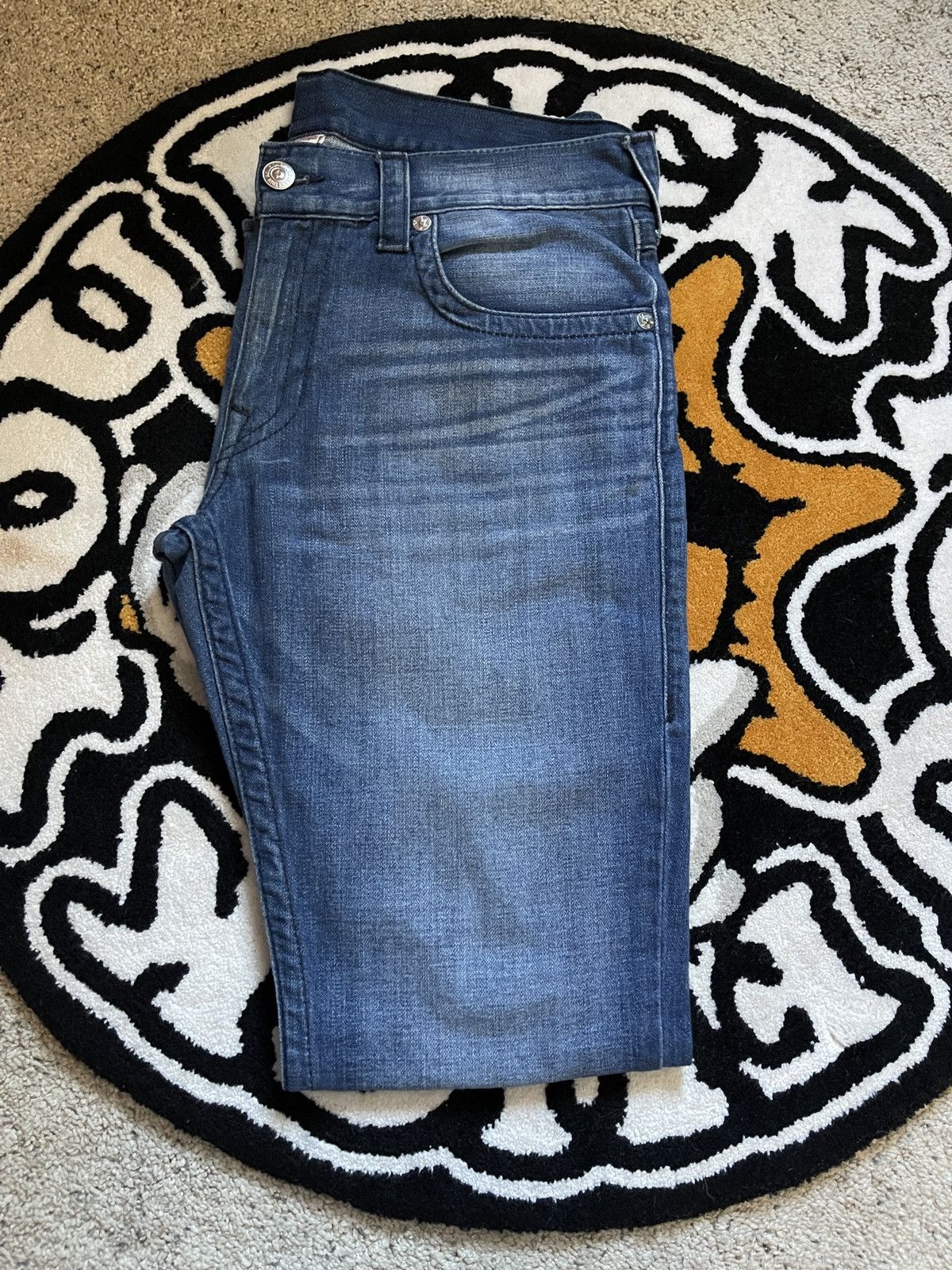 True Religion Blue Jeans w/Dark Blue Stitching | Grailed