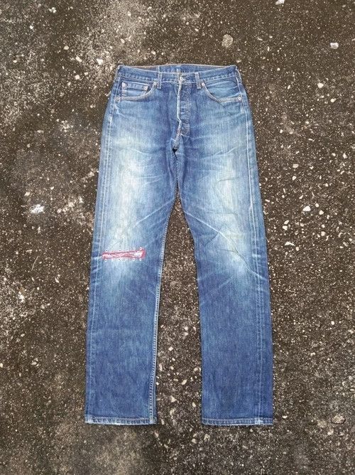 Vintage Vintage Levi's 501 Light Wash Distressed Jeans 31x35 | Grailed