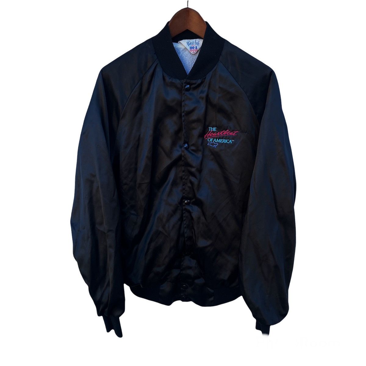 Chevy × Vintage Vintage 1990s Chevrolet Heartbeat of America Bomber ...