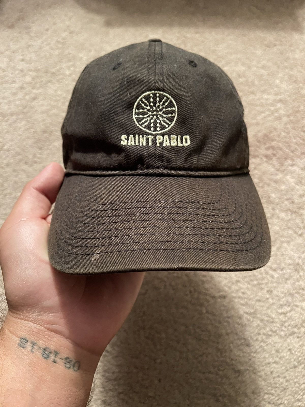 Kanye West 2016 TLOP Life Of Pablo Saint Hat Kanye West Black | Grailed