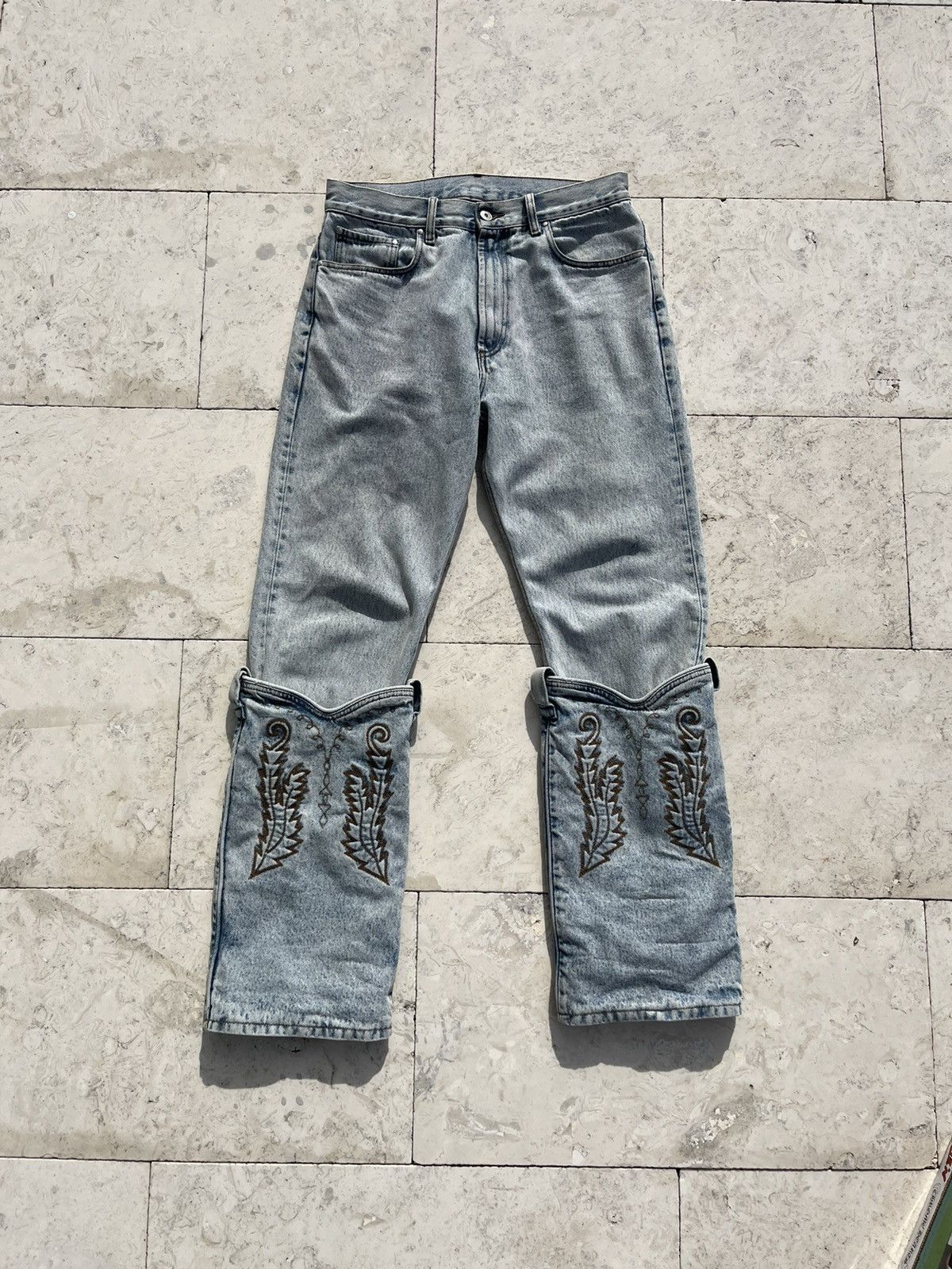Y/Project Y/project cowboy cuff jeans | Grailed