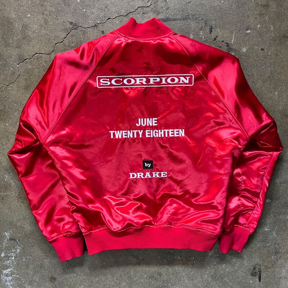 Octobers Very Own Drake ‘Scorpion’ Satin Tour Bomber | Grailed