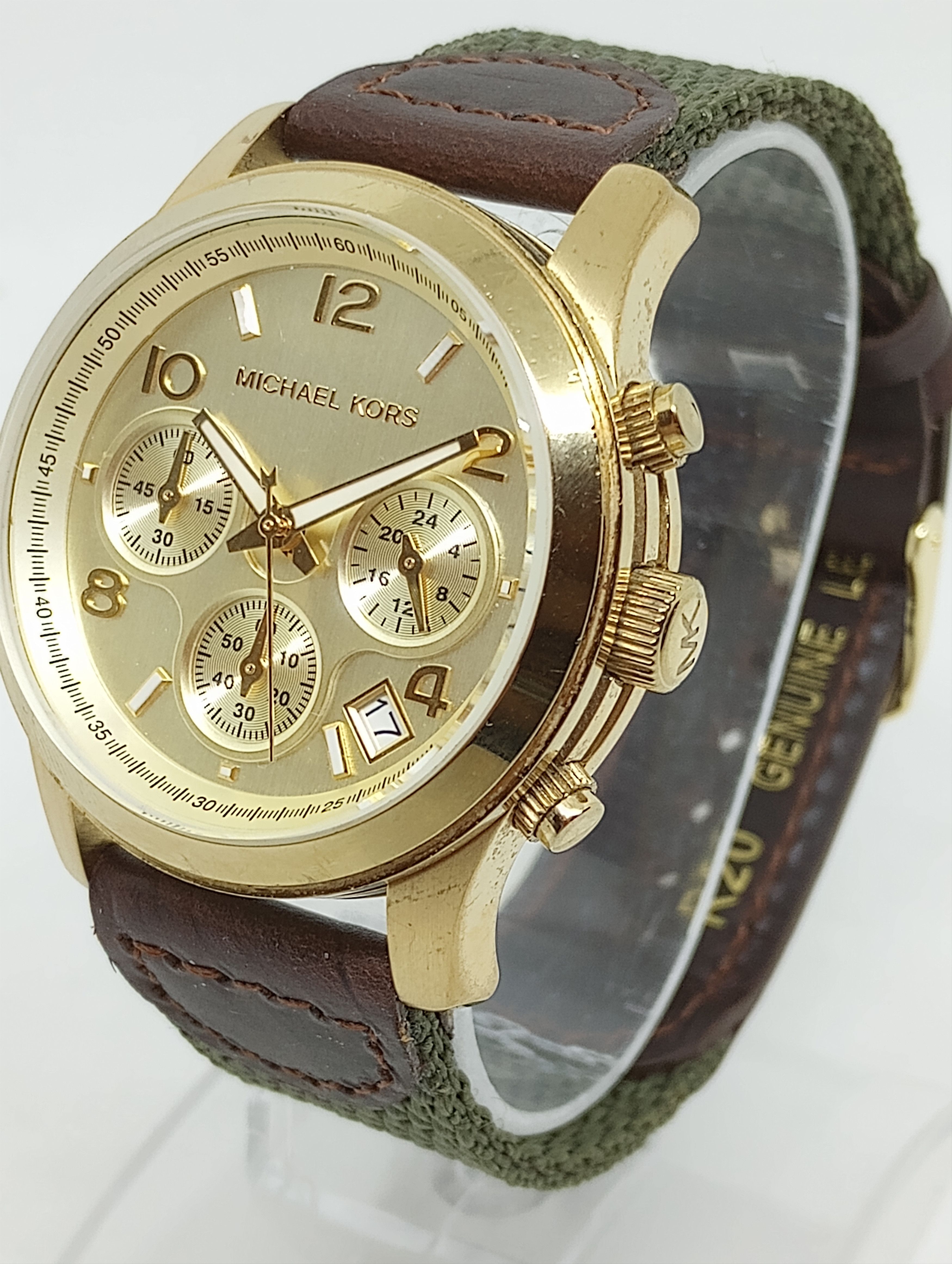Michael Kors Michael Kors Runway MK5055 Gold Tone S/Steel 38mm Watch ...
