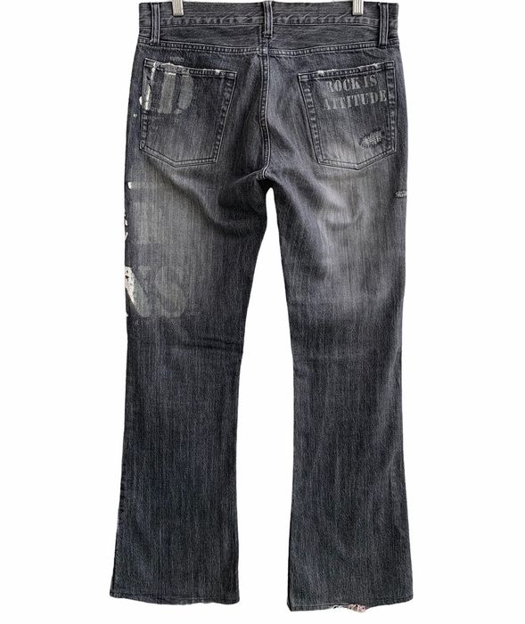 Distressed Denim Japanese Brand Rupert Edge Distressed Jeans flare ...
