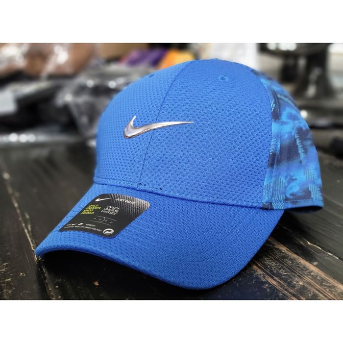 Nike Nike Laser Blue/Silver Swoosh Summer Hat Snapback | Grailed