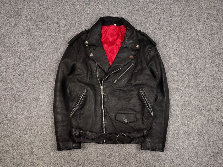 Vintage 🖤 Vintage 80's Ramones Leather Casual Jacket Handmade Logo ...