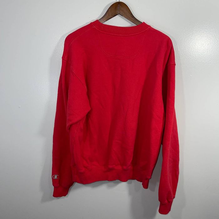 Champion VINTAGE 2000s Y2K Champion Red Crewneck Sweater | Grailed