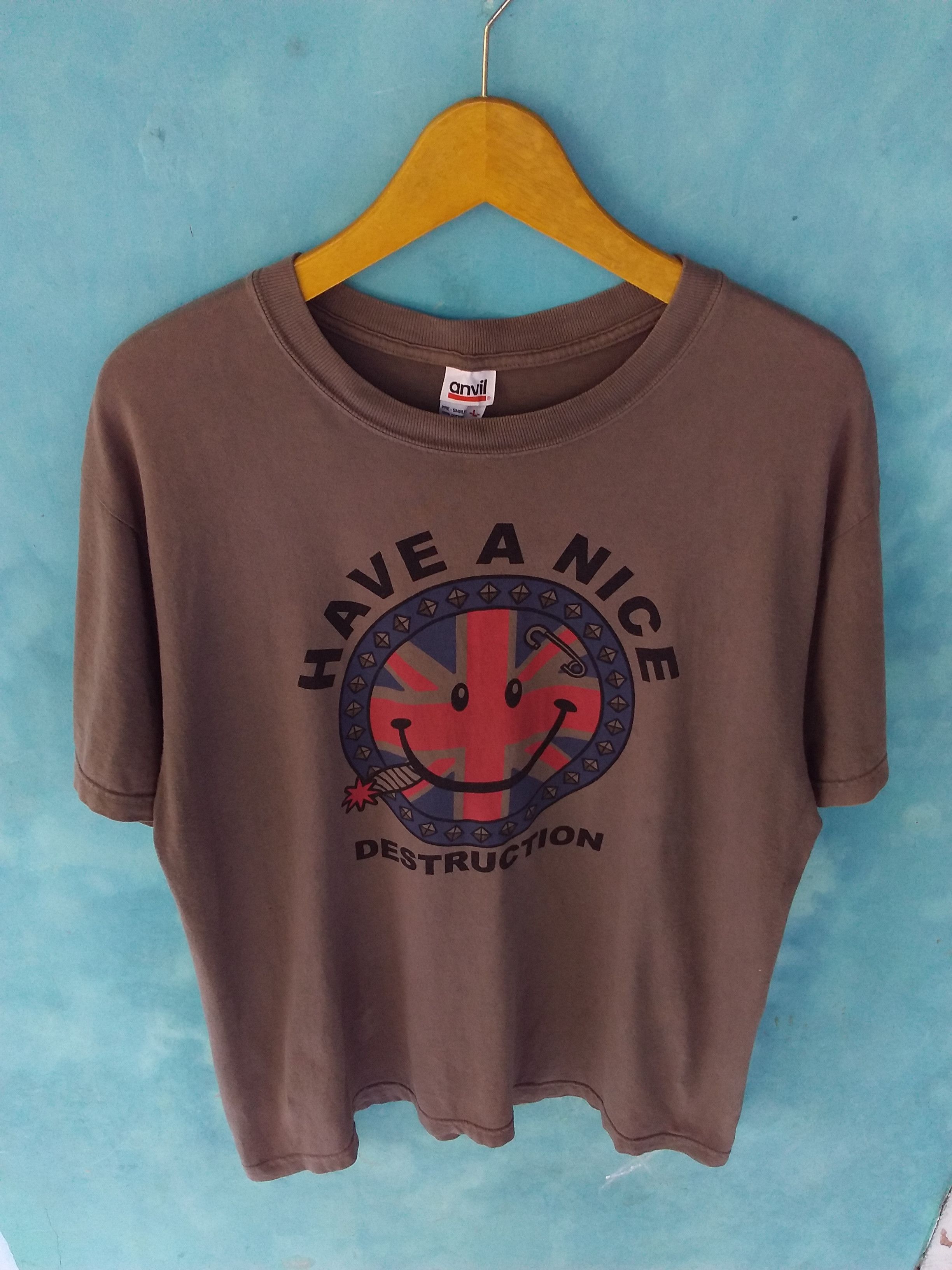 Art × Band Tees × Nirvana Vintage 00s smiley emoticon t-shirt | Grailed